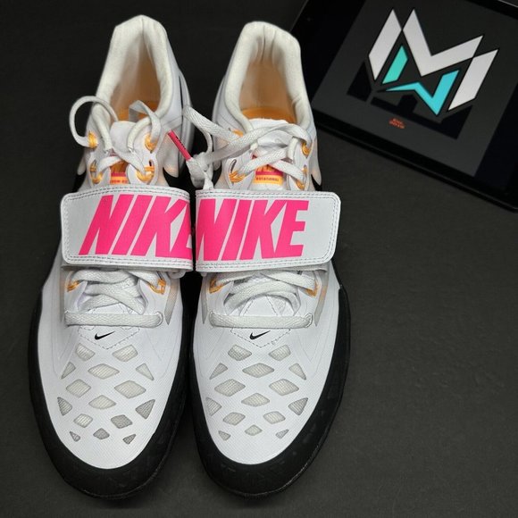 Nike | Shoes | Nike Zoom Rotational 6 White Black Track Field Throwing ...